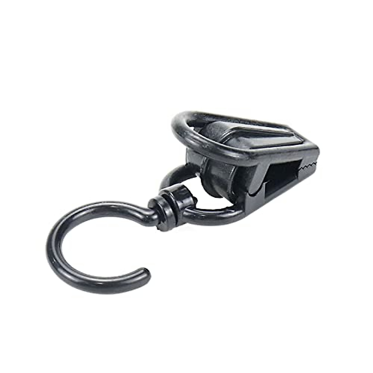 Bisbai 10 Pcs Hanging Hold Clips Portable Travel Hangers Clips Laundry Hooks Clip Home Swivel Laundry Clips Clothes Pins for Curtain Socks Towel Boot(Black)