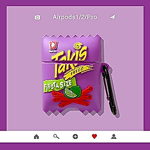 koytooy for AirPod 2nd/1st Case, Cute Unique Takis Candy Cartoon Fashion Design Airpod Protective Cover, Suitable for Girls and Boys AirPods 1/2 tective Cover Accessory Keychain. (Takis)