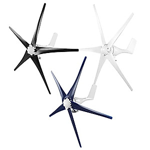 ViaGasaFamido Wind Turbine Generator, Windmill Generator 800W Wind Turbine Businesses 5 Blade Wind Controller Turbine Generator Kit for Boats, Terraces, Cabins or Home(White 24V)