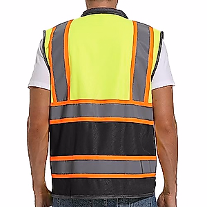 ArcRidge Reflective Safety Vest for Men and Women - Class 2 High Visibility Construction Vest - Dual Tone Reflective Strips