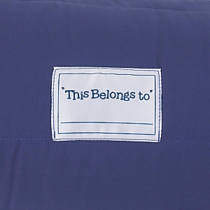 Everything Kids Blue & Grey Shark Toddler Nap Mat with Pillow & Blanket, Grey, Blue, Navy, Orange