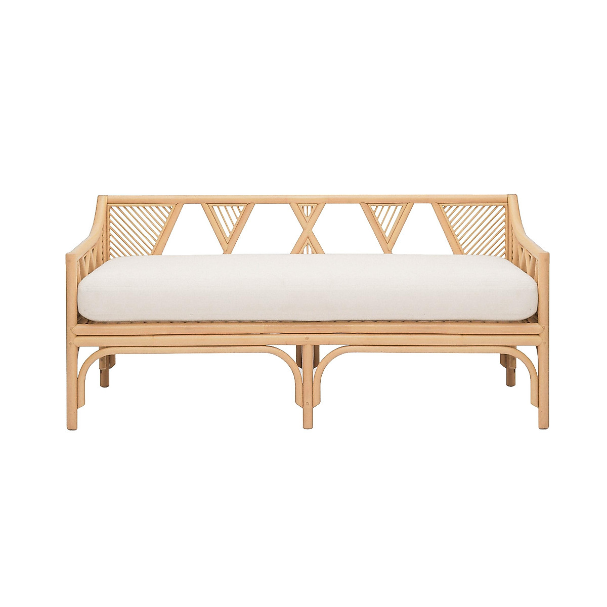 Tov Furniture Jayla Natural Rattan Bench