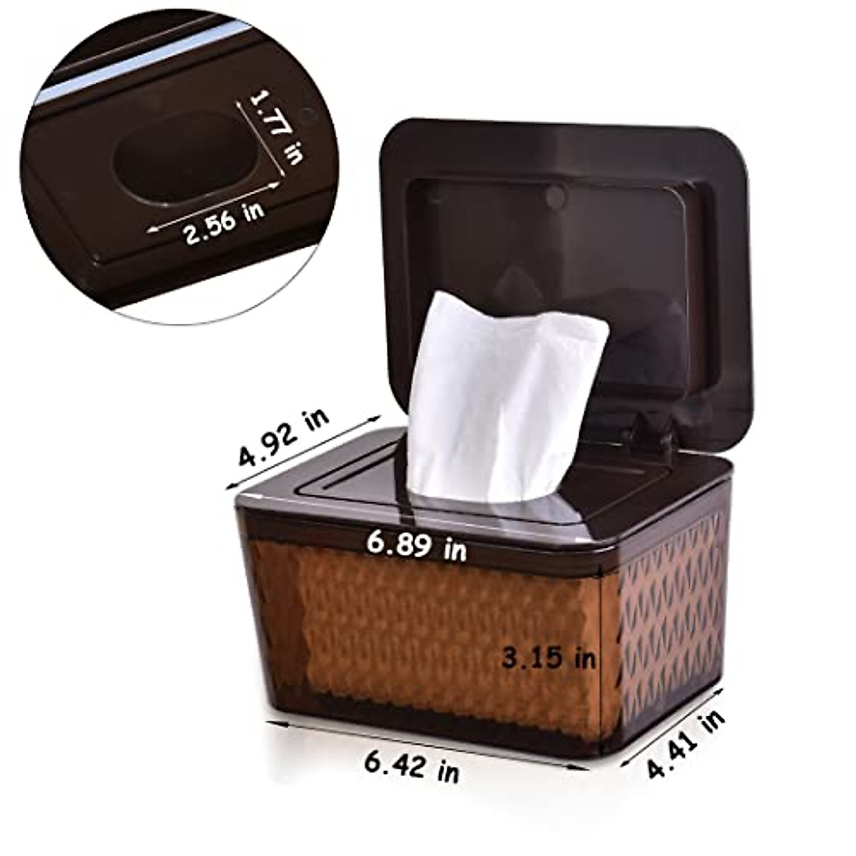 Umtiti Wipes Dispenser & Wipes Pouch/Tissue Bag, Wipes/Tissue Case with Moisture Seal Secure Lid, Non-Slip Rubber Feet & Sealing Design Keeps Wipes Fresh, Dustproof Wipes Container(BN+Panda)