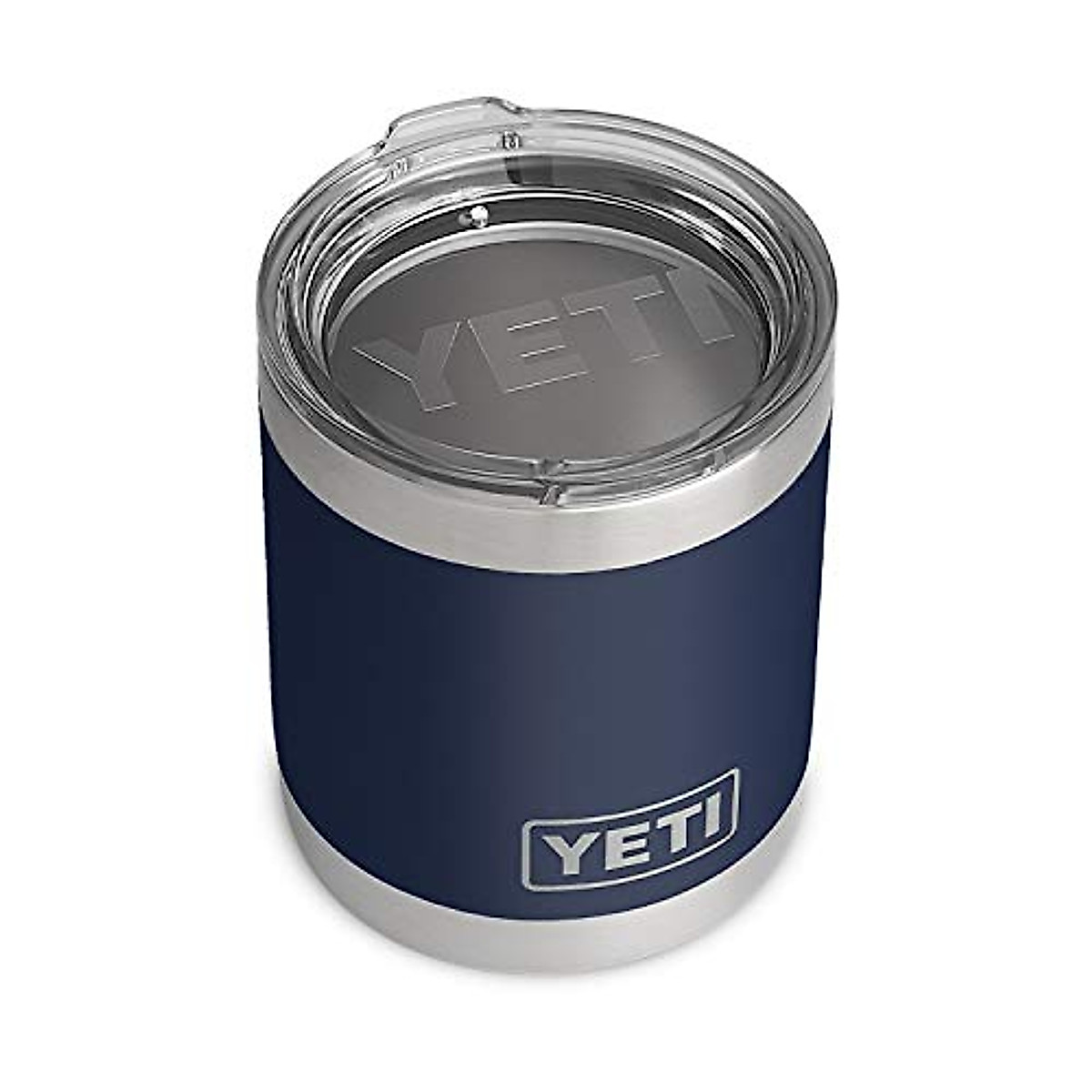 YETI Rambler 10 oz Lowball, Vacuum Insulated, Stainless Steel with Standard Lid, Navy