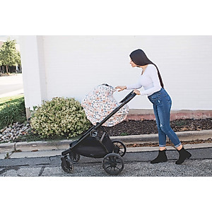Copper Pearl Multi-Use Cover: Car Seat Covers, Nursing Cover, and Stroller Cover for Sun - Stretchy Fabric, All-Season Use, Stylish Designs, Easy Access for Moms - Sunnie