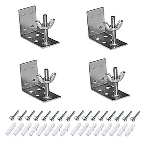 BOOHAO 4 pcs Roman Shade Wall L Bracke Mounting Installation L-Brackets for Roman Shade Home Window Drapery Bracke