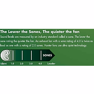 Hunter 90064z Ellipse Decorative Bathroom Ventilation Exhaust Fan with Light and Night-Light, Matte Opal Glass, Brushed Nickel Finish, 100 CFM, Medium