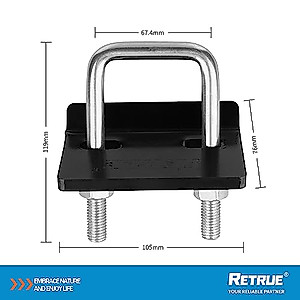 RETRUE Hitch Tightener, Hitch Stabilizer Heavy Duty Anti-Rattle Clamp for 1.25" and 2" Hitches, Reduce Movement from Hitch Tray Cargo Carrier Bike Rack Trailer Ball Mount, Rust Free