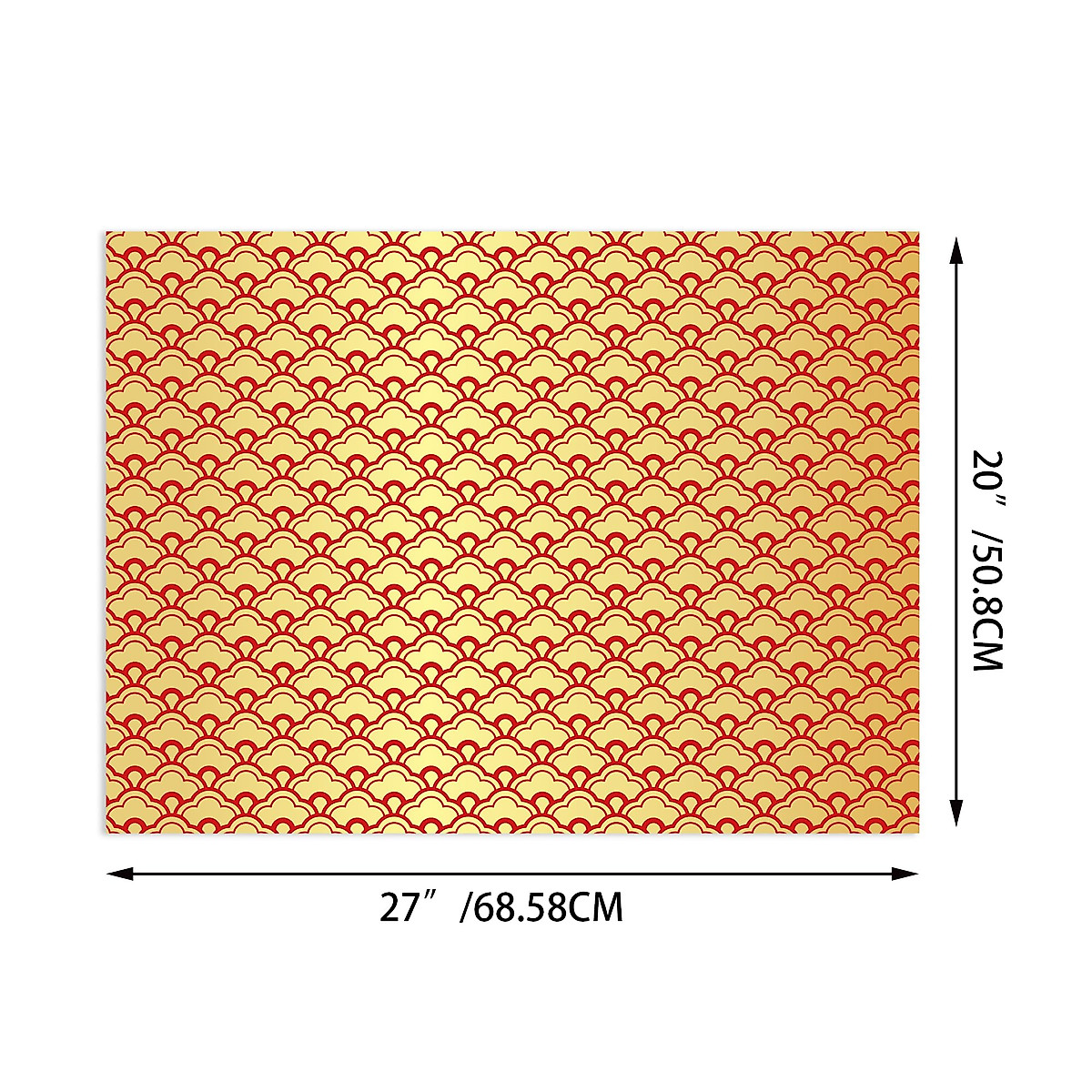 New Year Wrapping Paper Set, 12 Sheets Chinese New Year Wrapping Paper 4 Style Red and Gold Gift Wrap New Year Birthday Party Decoration New Year Gift Wrap for Chinese New Year Decorations 20'' x 27''