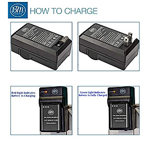 BM Premium Pack of 3 EN-EL23 Batteries and Battery Charger for Nikon Coolpix B700, P900, P600, P610, S810c Digital Camera