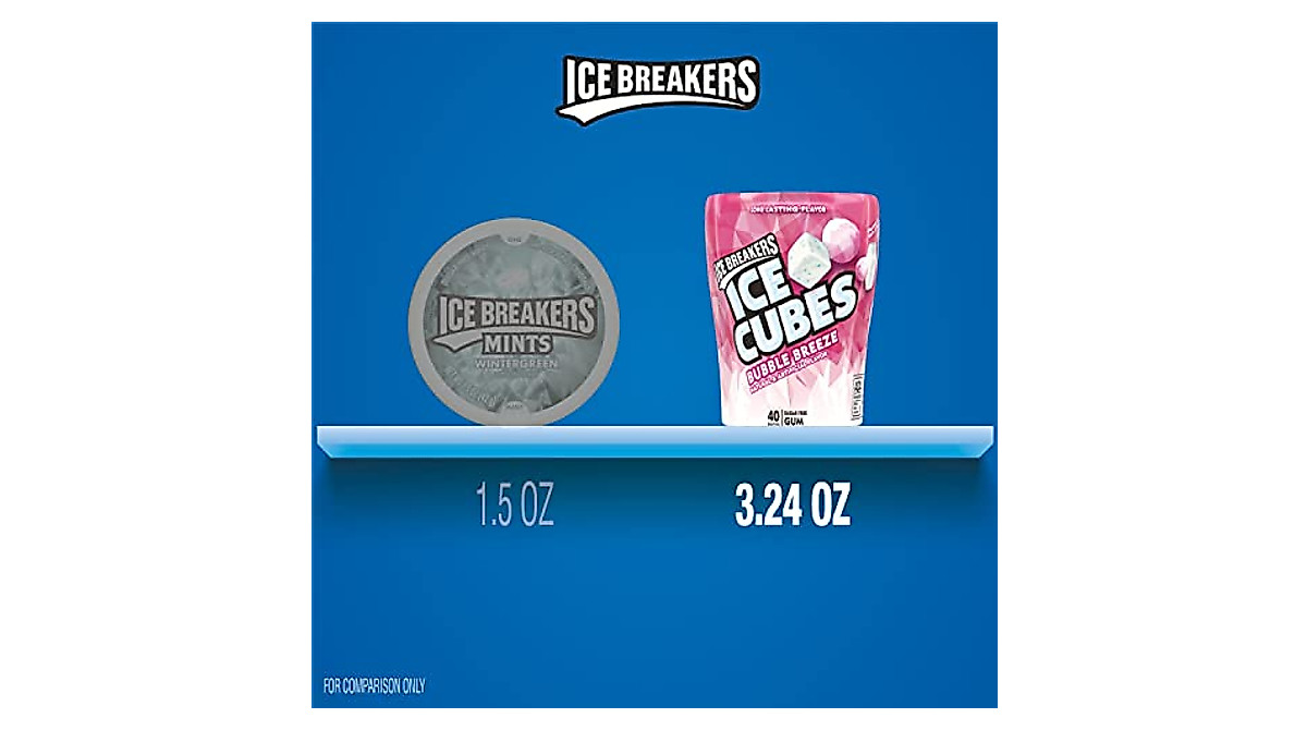 ICE BREAKERS Bubble Breeze Sugar Free Gum - Freshen Up Now