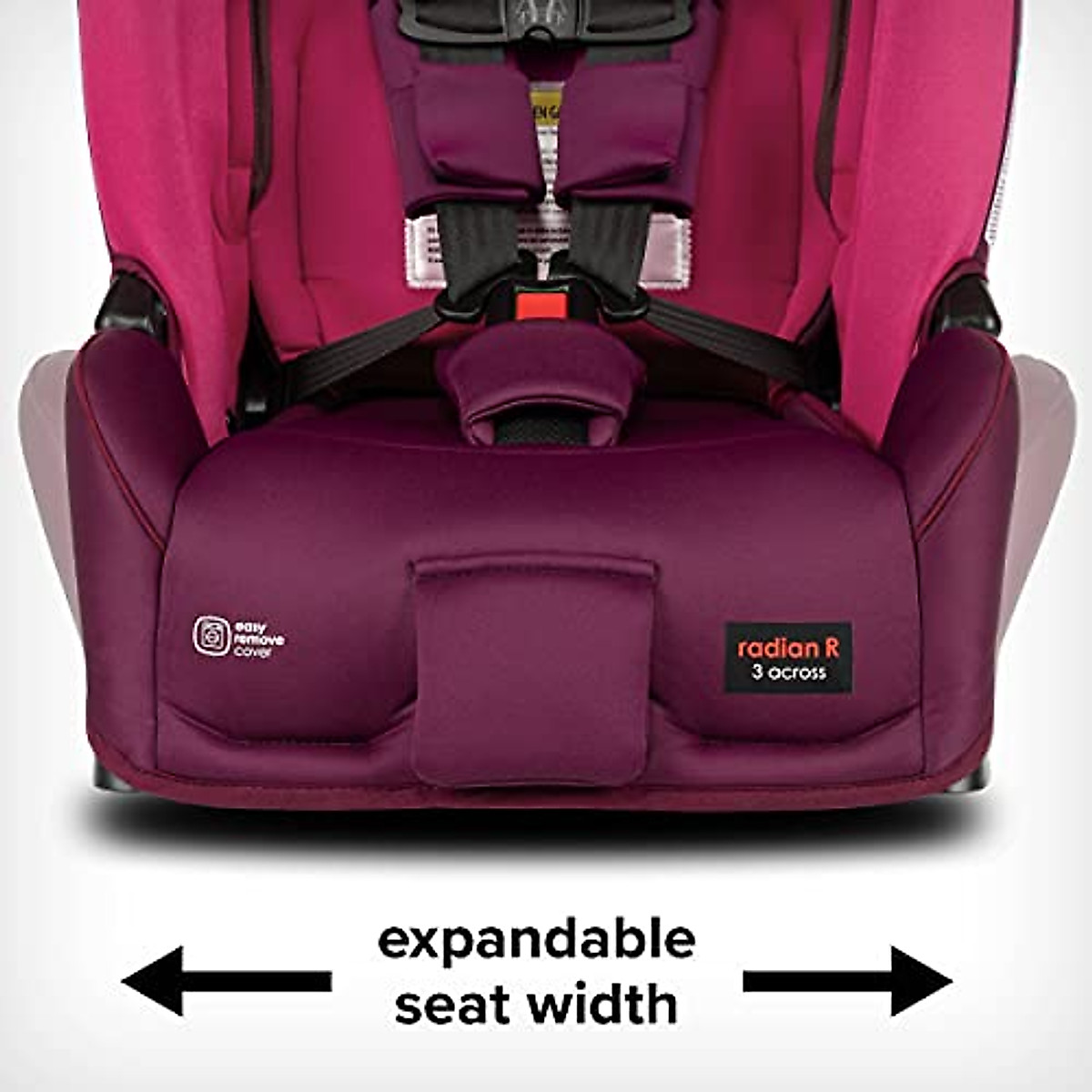 Diono Radian 3RX 3-in-1 Rear and Forward Facing Convertible Car Seat, Adjustable Head Support & Infant Insert, 10 Years 1 Car Seat Ultimate Safety and Protection, Slim Fit 3 Across, Pink Blossom