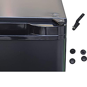 SMETA 12v Refrigerator Camper Fridge Semi Truck Refrigerator Mini Commercial DC Car 110V 1.6 Cu.Ft Compact Refrigerator with Reversible Door Lock Key, Beverage Cooler Refrigerador Para Truck, Black