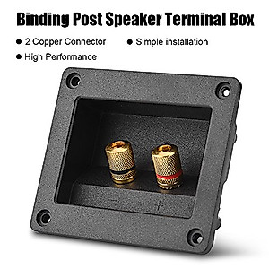Speaker Terminal Box, DIY 2-Way Speaker Binding Post Terminal Cable Connector Box Subwoofer Plug Acoustic Components