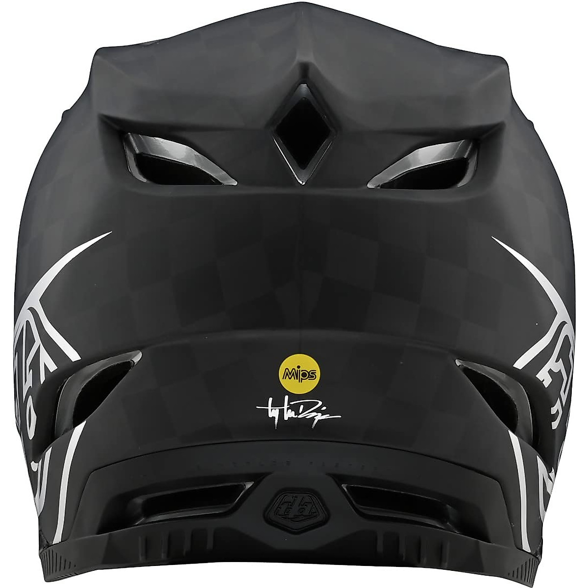 Troy Lee Designs D4 Carbon Full Face Mountain Bike Helmet for Max Ventilation Lightweight MIPS EPP EPS Racing Downhill DH BMX MTB - Adult Men Women - Black/Silver, Medium