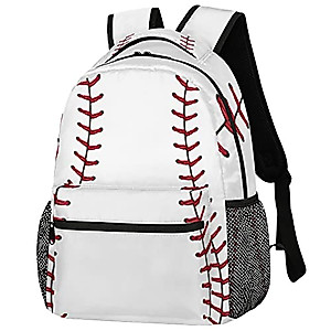 Backpack Baseball Laptop Computer Backpacks Waterproof College School Bookbag Casual Travel Hiking Camping Daypack for Women Men