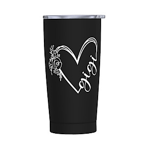 Yipaidel Gigi Rose Mug 20 OZ Stainless Steel Vacuum Insulated Tumblers Lids Mug, Inspirational Gifts for Sister Best Friends Coworkers, Mothers Day Christmas, Gifts for Mom From Daughter