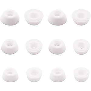 Rqker Ear Tips Compatible with Jabra Elite 85t Headphone, 6 Pairs S/M/L Size Replacement Ear Tips Earbud Covers Eartips Compatible with Jabra Elite 85t, S/M/L (White)