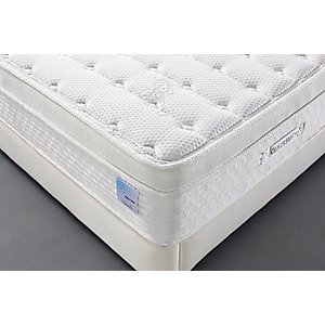 HomeLife Oliver Smith 14-Inch California King Mattress - Plush Euro Pillow Top, Organic Cotton Cover, Cooling Memory Foam & Pocketed Coils, Green Foam Certified, Medium Plush White