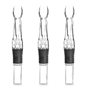 Cork Genius Wine Aerator Pourer Spout Set, Dripless Wine Pourers for Wine Bottles, Instant In The Bottle Wine Decanter Spouts, Pack of 3