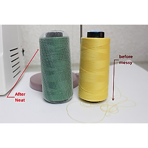 Pnltae Sewing Supplies Spool Holder W/Wrench Plus Bonus Thread Net Spool Saver, Single Thread Stand for Sewing Machine Embroidery Quilting Machines with Full Metal Base(Pink)