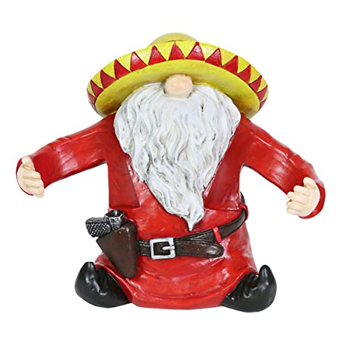 Exhart 2-Can Sombrero Gnome Statue, Durable Resin, Hand Painted Indoor Outdoor Décor, 9.5"x6"x8.5"