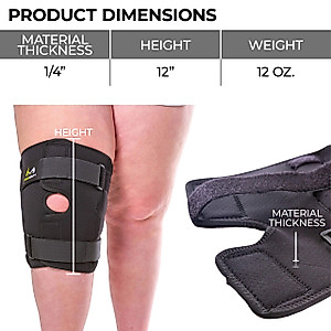 BraceAbility Plus Size Knee Brace - Bariatric Hinged Wraparound Sleeve for Extra-Large Legs and Obese Thighs to Support Meniscus Tears, Arthritis Pain, Tendonitis, Ligament Injuries and Sprains (6XL)
