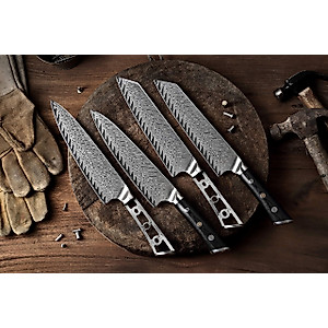 KATSURA Woodworking Project Kit – Gyuto Chef Knife Blank – 8 Inch with 50mm wide blade – Japanese Premium AUS 10, 67 Layers Damascus Steel – Thunder-X Series – NO LOGO