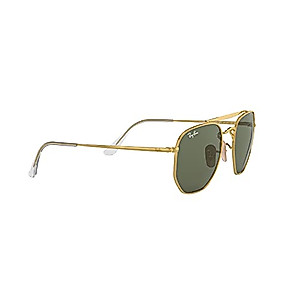 Ray-Ban RB3648 The Marshal Square Sunglasses, Gold/G-15 Green, 51 mm + 1
