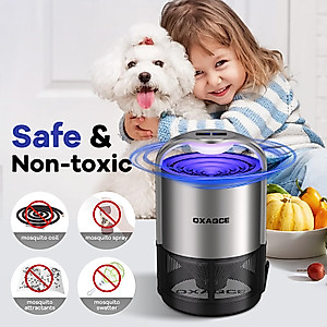 Fruit Fly Traps Indoors, Gnat Traps for House, Fly Traps, Bug Zapper Indoor, Insect Traps with 10 Sticky Glue Boards, Grey