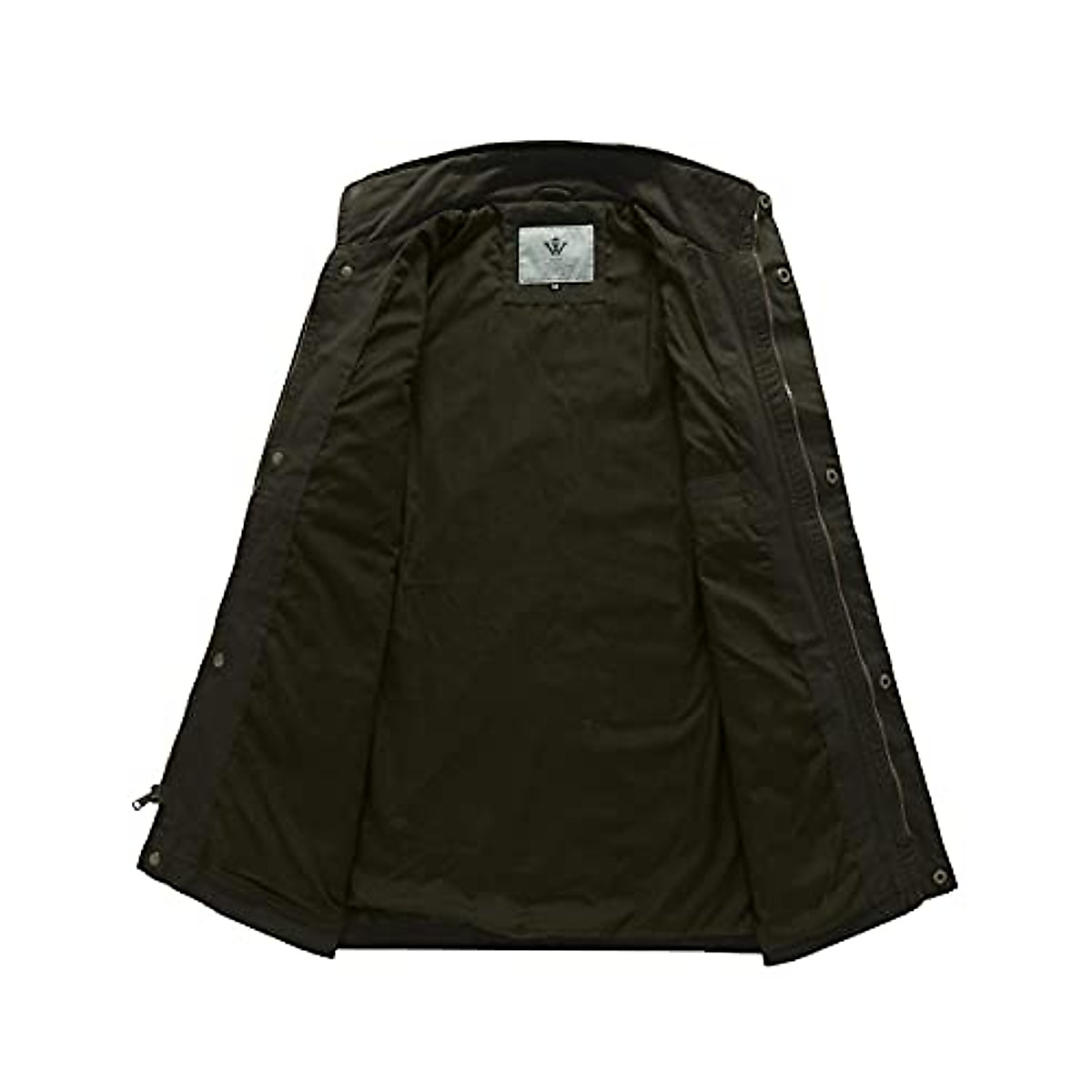 WenVen Men's Spring Cotton Field Jacket Tactical Windbreaker (Army Green, 3XL)