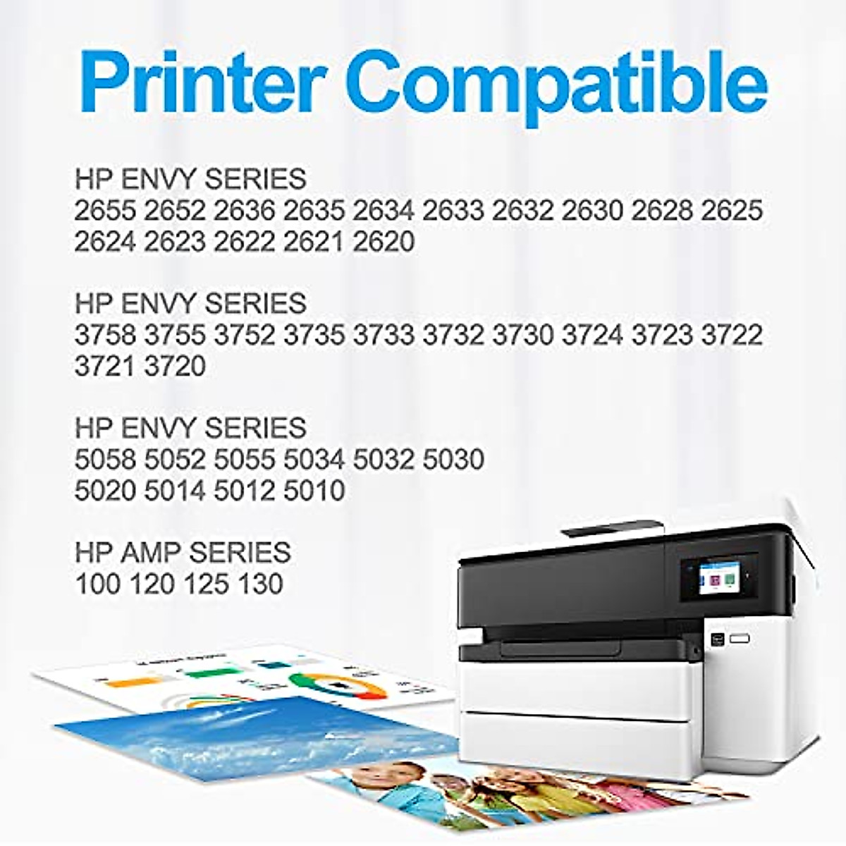 VAKER Remanufactured Ink Cartridge Replacement for HP 65XL 65 XL for Envy 5052 5055 5000 5012 5010 5020 5030 DeskJet 2600 2622 2652 3722 3755 HP AMP 100 Printer (1 Black )