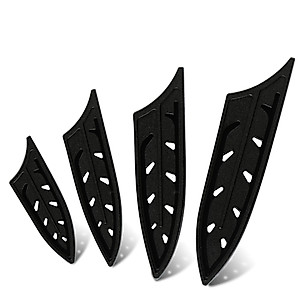 XYJ Knife Sheath Ceramic Knife Edge Guards 8 Pcs Set for 3 4 5 6 inch Knife Blade Protector Knife Cover for Ceramic Knife Kitchen Chef Knife Case Black White