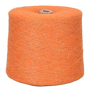 500g/Ball/Mohair Alpaca Sequins Yarn DIY Knitting Wool Sweaters, Coats, Socks, Hats Yarn (Color : 839- Orange)