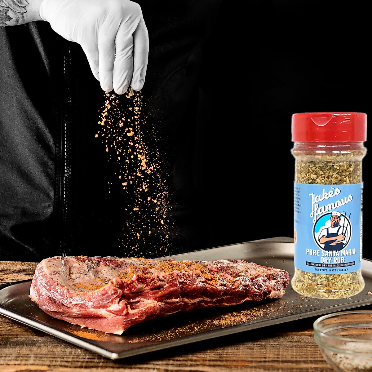 Jake‘s Famous Pure Santa Maria Dry Rub Seasoning for Tri Tip Beef Steak Burgers Pork Chicken 5.0 Oz