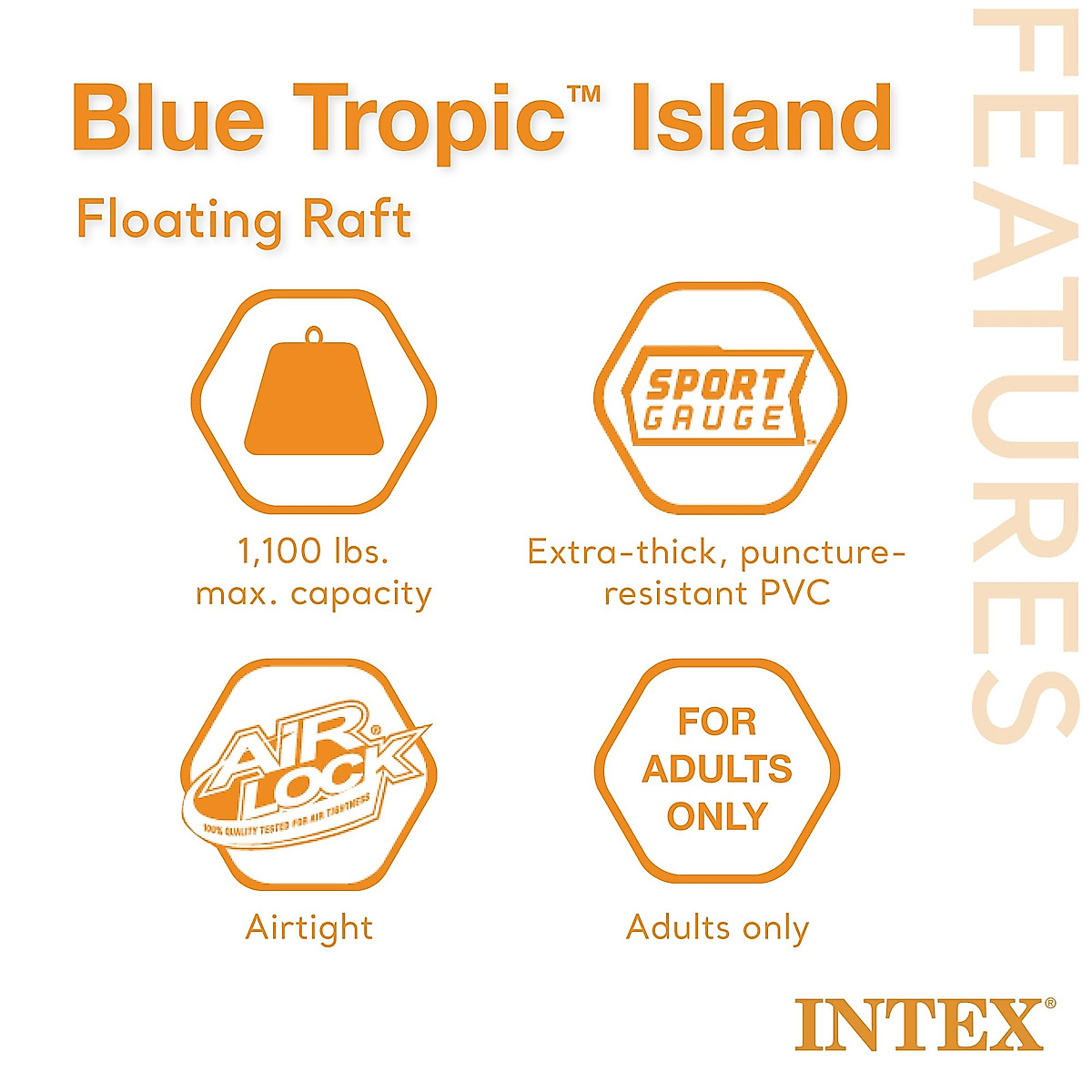 Intex Adult 5 Seat Pool Float w/ Quick Fill AC Electric Air Pump