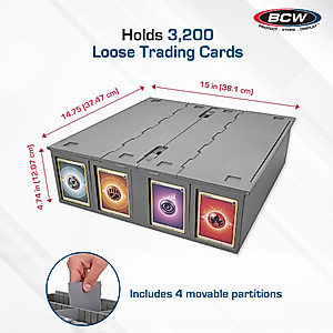 BCW 3200 Collectible Card Bin - Gray