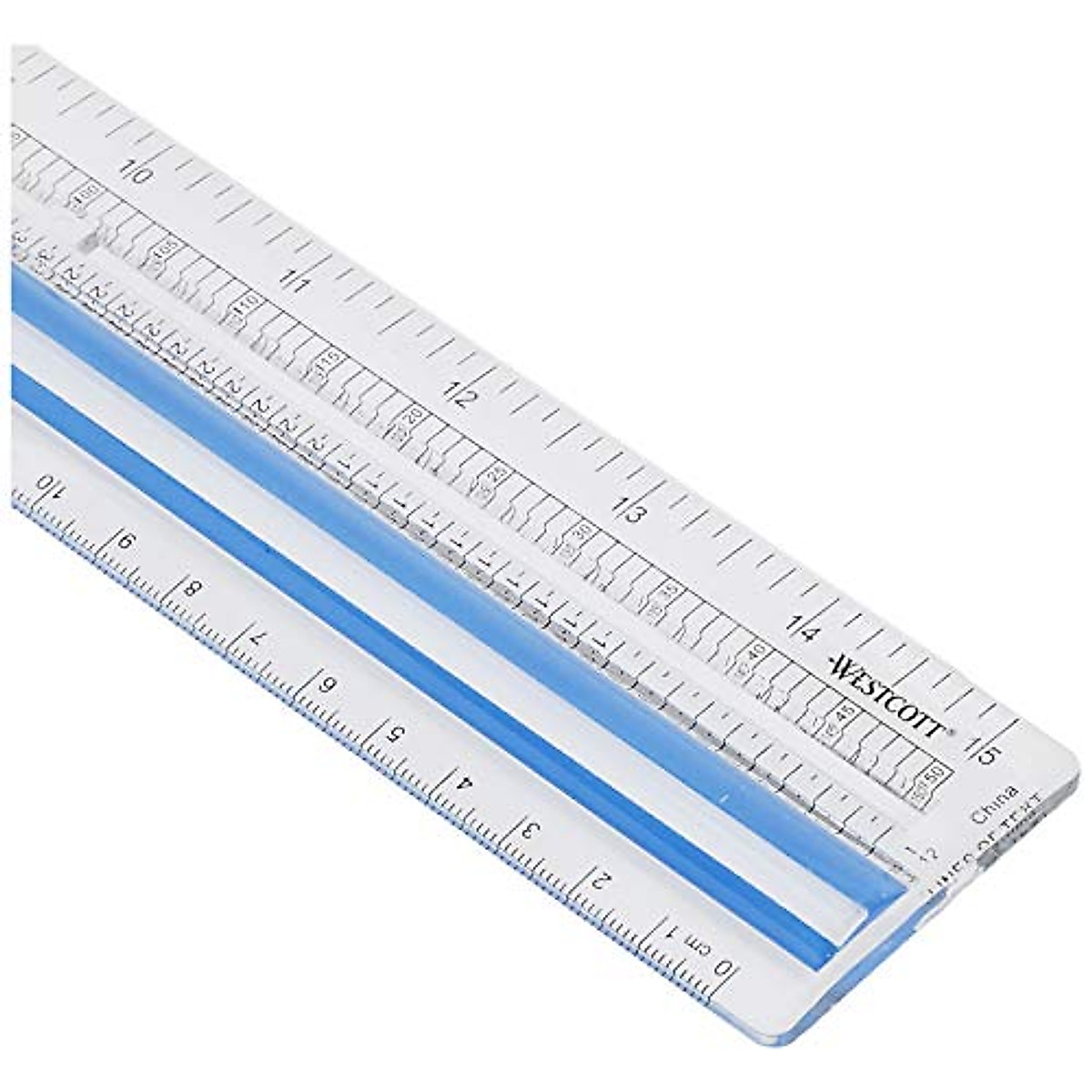 Westcott ‎40711 Clear Data Processing Magnifying Ruler, 15 In