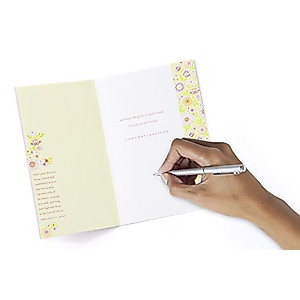 Dayspring Baptism Card for Baby Girls, Pink Dove Cross - 0399RZA1005