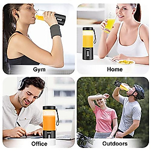 Blend Portable Blender Jet for Shakes and Smoothies, OBERLY Personal Travel Blender for Protein with 4000mAh USB Rechargeable Battery, Crush Ice, Frozen Fruit and Drinks, 18 oz Mini Travel Cup