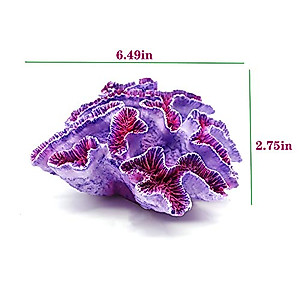 Besimple Aquarium Coral Ornaments Decor Fish Tank Plants Decoration for Aquarium Landscape,Purple