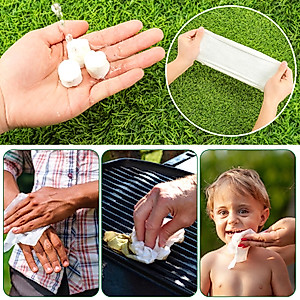 Fancyou Compressed Disposable Face Towel Kit, Thicken Facial Cleansing Cloths Towelettes,Compact Portable Wash Cotton Wipes Tablets Coin Tissues for Beauty Salon Personal Care Travel(100 PCS White)