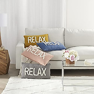 Mina Victory Life Styles Throw Pillow, 12"X21", Mustard