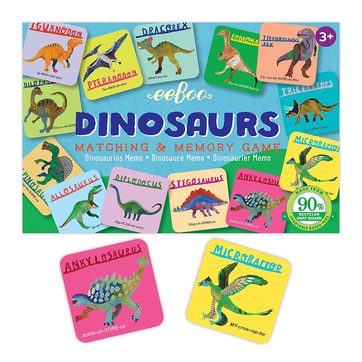 eeBoo Dinosaurs Little Memory and Matching Game, 3 years