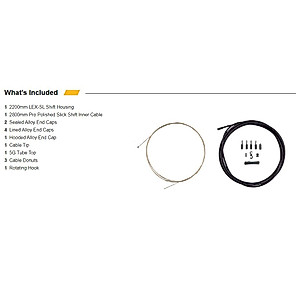 Jagwire Pro Unisex Adult Cables and Sheaths, Black, One Size