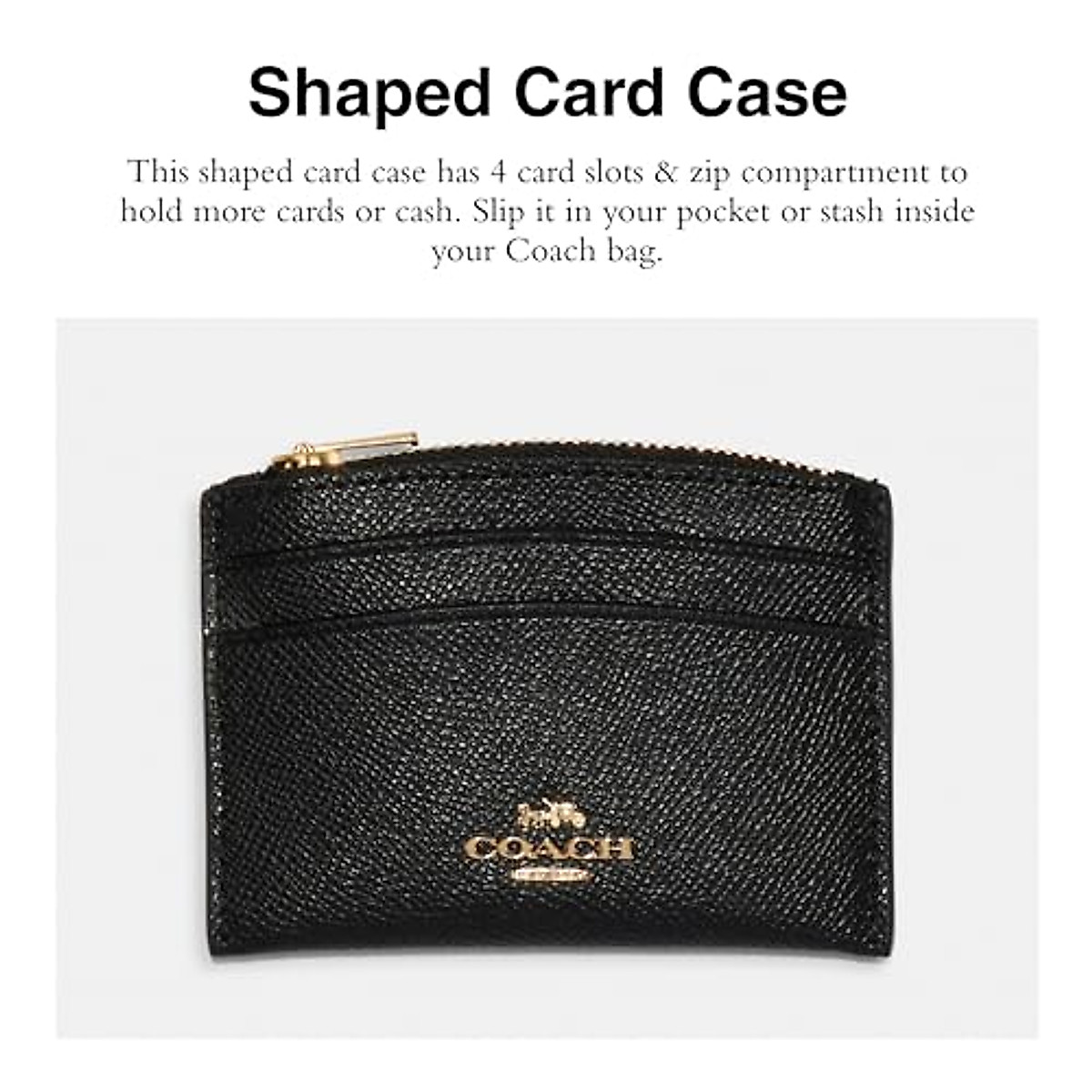 Coach Crossgrain Leather Shaped Card Case