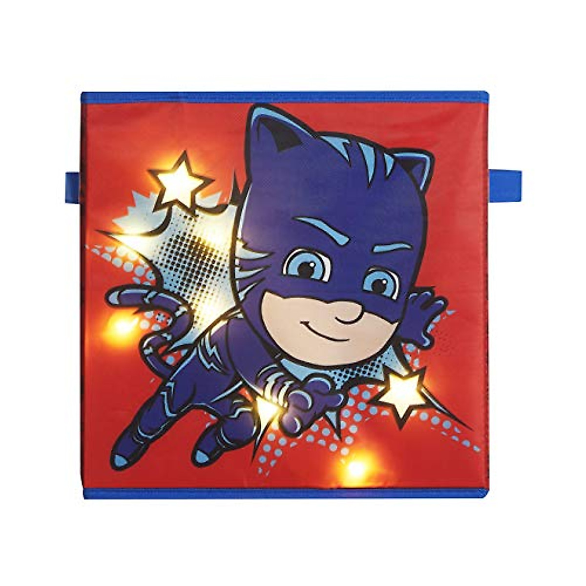 Idea Nuova PJ Masks 2 Pack Collapsible Storage 11.5" Cubes with LED Lights