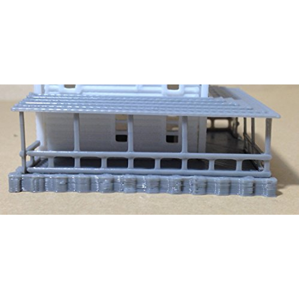 Outland Models Train Railway Layout Country 2-Story House White N Scale 1:160