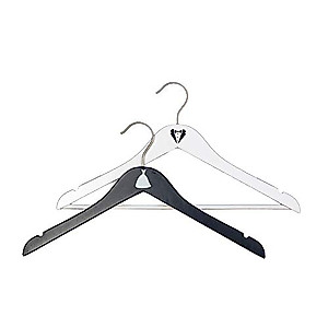 NAHANCO GT204517 Bridal Hanger Set, Wooden Hangers Imprinted with Tux and a Bridal Gown, 17” (2 Piece Set)