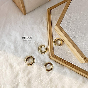 Obidos Cuff Earrings for Women 14K Gold Plated Ear Cuffs for Non Pierced Ears Cartilage Earrings